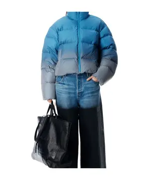 Alexander Wang Reflective Cropped Puffer Coat