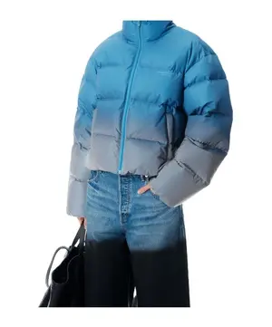 Alexander Wang Reflective Cropped Puffer Coat