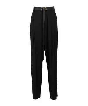 Max Mara Loose-fit Wool Trousers - Black