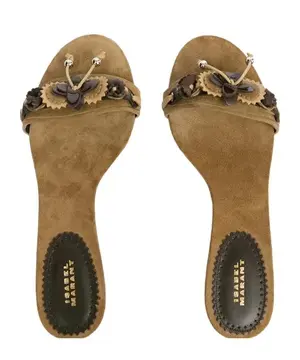 Isabel Marant Étoile Decorative Shoelace Sandals - Green