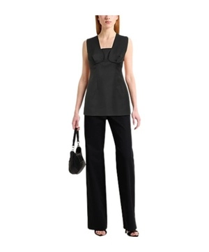 Sportmax Sleeveless Square Neck Top