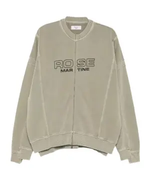 Martine Rose Logo-print Zip-up Sweatshirt - Nude