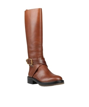 Chloé Solid Color Round-toe Ankle Boots