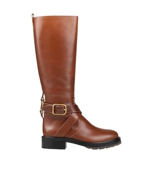Chloé Solid Color Round-toe Ankle Boots