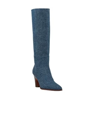 Chloé Denim Pointed-toe Ankle Boots