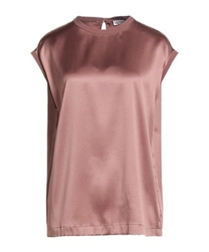 Brunello Cucinelli Solid Stretch Satin Top - Pink