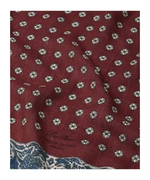 Loro Piana Cornice Di Cardigen Foulard 60x60 - Red
