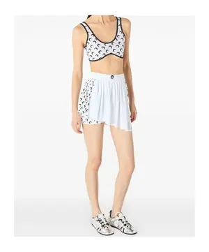 MARINE SERRE Moon Printed Scoop Neck Top