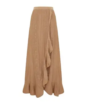 ZIMMERMANN Aster Pointelle-knit Skirt