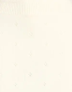 Chloé Embroidered Logo Pointelle-knit Mini Skirt - Off White
