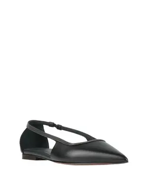 Brunello Cucinelli Leather Pointed Toe Ballet Flats