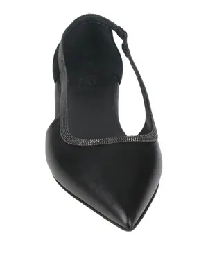 Brunello Cucinelli Leather Pointed Toe Ballet Flats