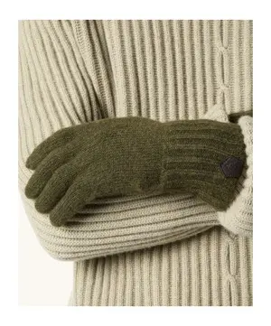 Loro Piana Ribbed Leather Logo Patch Gloves