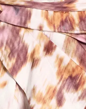 Isabel Marant Étoile Tie-dye Jersey Wrap Mini Skirt