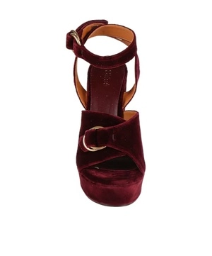 Chloé Velvet Covered Toe Platform Sandals