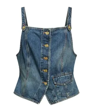 GANNI Denim Sleeveless Top