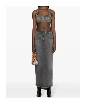 MARINE SERRE Camouflage Print Halterneck Crop Top