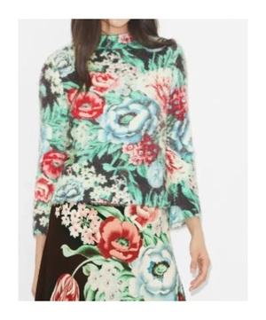 Tory Burch Printed High Neck Sweater