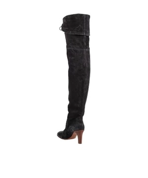 Chloé Solid Color Round-toe Tall Boots - Black