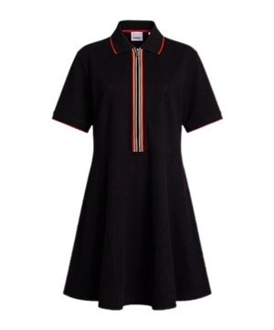 Burberry Solid-color Polo Dress - Black