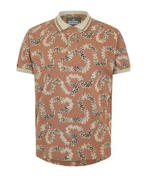VIVIENNE WESTWOOD Viv Trail Short Sleeve Polo Shirt - Brown