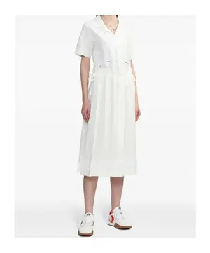 MARINE SERRE Embroidered Cotton Midi Dress