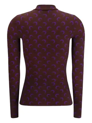 MARINE SERRE Moon-print High-neck Top