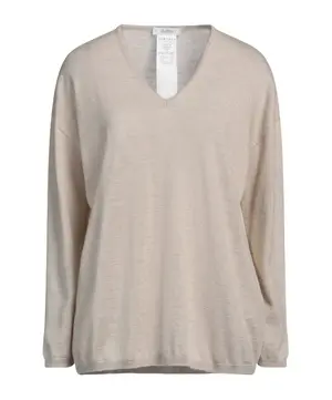 Max Mara Solid Color Cashmere Jumpers - Beige
