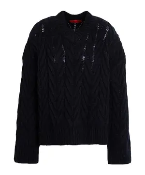 MAXCO. Max&co. V-neck Long Sleeve Knit Jumper - Black