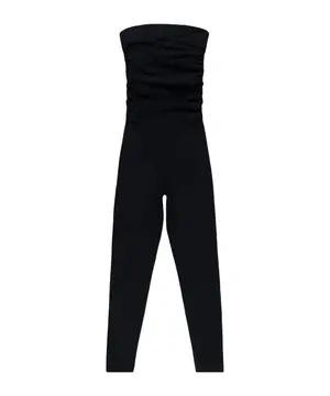 Khaite Fitted One-piece Jumpsuit With Square Neckline
