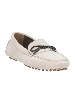 Brunello Cucinelli Suede Driving Shoes - Grey