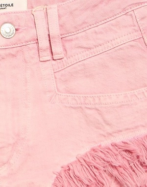 Isabel Marant Étoile Denim Hotpants With Fringed Hem