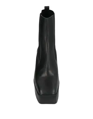 Rick Owens Minimalist Leather Wedge Boots