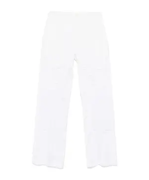 MARINE SERRE Lace-trimmed Casual Pants