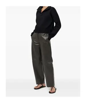 ST. AGNI Milano Quarter-zip Knit Sweater - Black