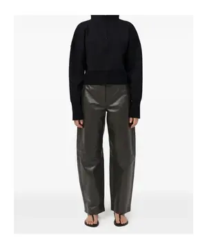 ST. AGNI Milano Quarter-zip Knit Sweater - Black