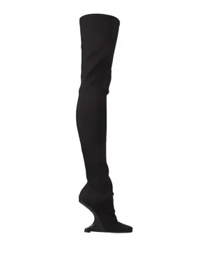 Rick Owens Thigh-high Sculptural Heel Boots