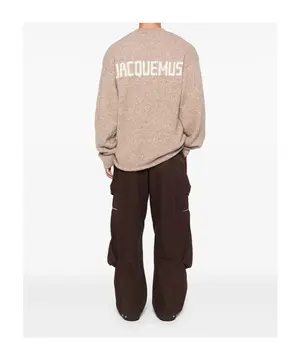 Jacquemus Knitted Logo Long Sleeve Sweater