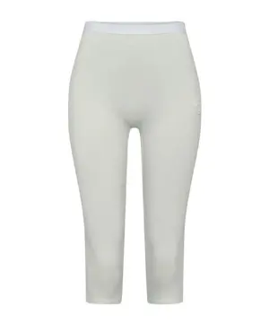 MARINE SERRE Beaded Logo Capri Pants - White