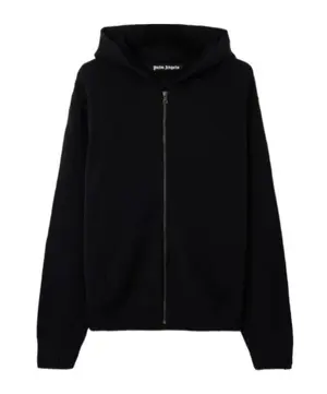 Palm Angels Zip Hoodie - Black