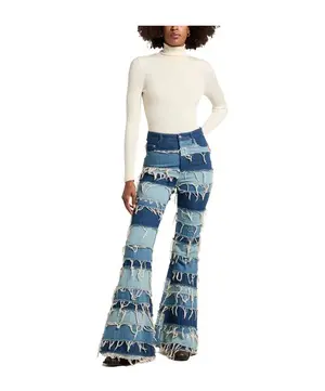 Sportmax Patchwork Bootcut Jeans