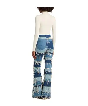 Sportmax Patchwork Bootcut Jeans