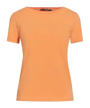 Max Mara Solid Color Short Sleeve T-shirt - Orange