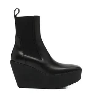 Rick Owens Square-toe Ankle Boots - Black