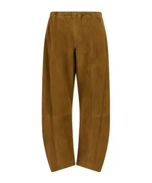 Khaite Clover Elasticated-waist Wide-leg Trousers - Brown