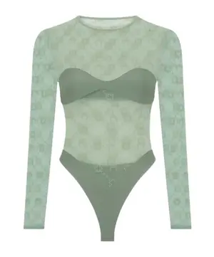 MARINE SERRE Moonogram Long-sleeve Bodysuit
