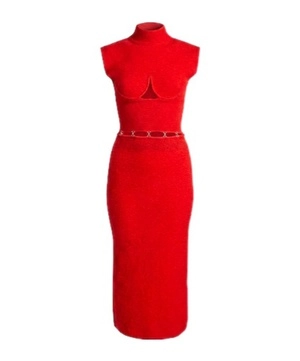 Sportmax Slim-fit Knit Dress - Red