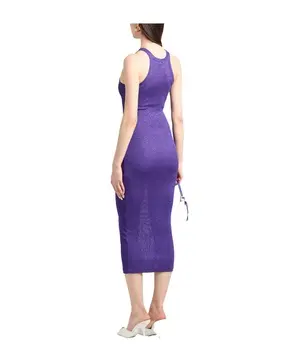 Sportmax Sleeveless Metallic Knit Midi Dress