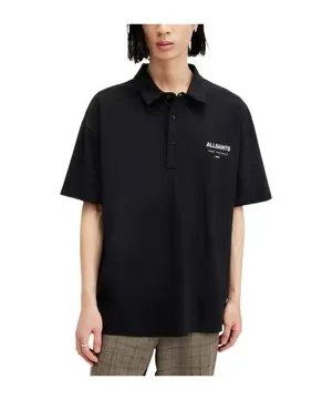ALLSAINTS Underground Short-sleeved Polo Shirt - Black
