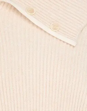 Jacquemus Ribbed Knit Sweater With Buttoned Neckline